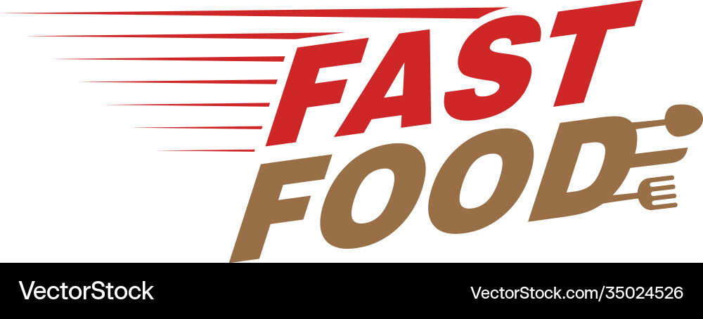 Fast food label logo design simple modern – Free Vector | VectorStock