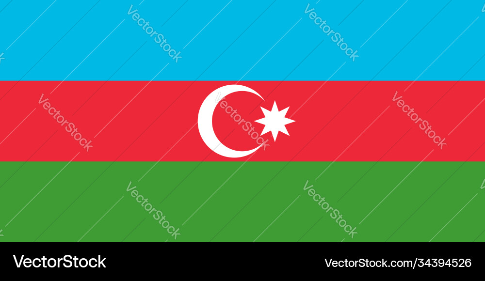 Flag azerbaijan Royalty Free Vector Image - VectorStock