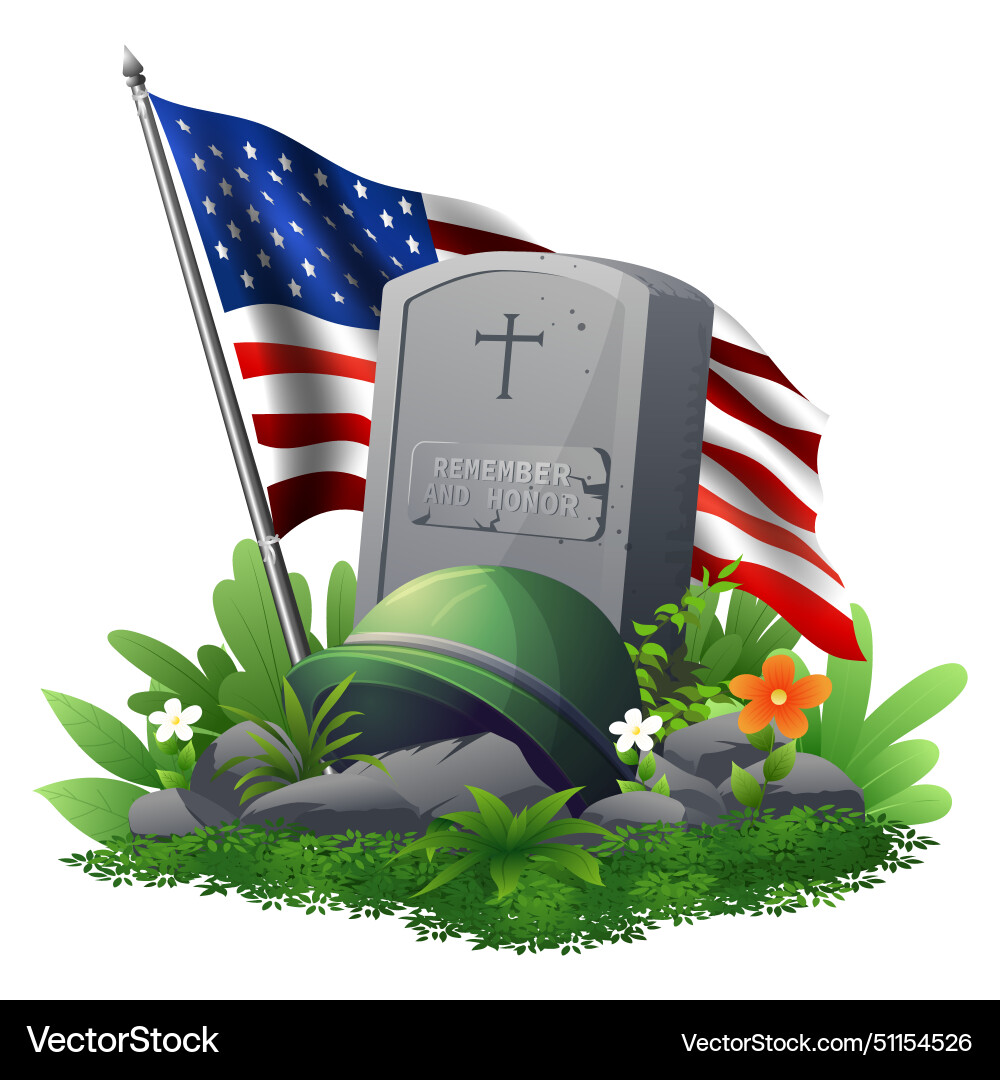 Memorial day or veterans concept Royalty Free Vector Image