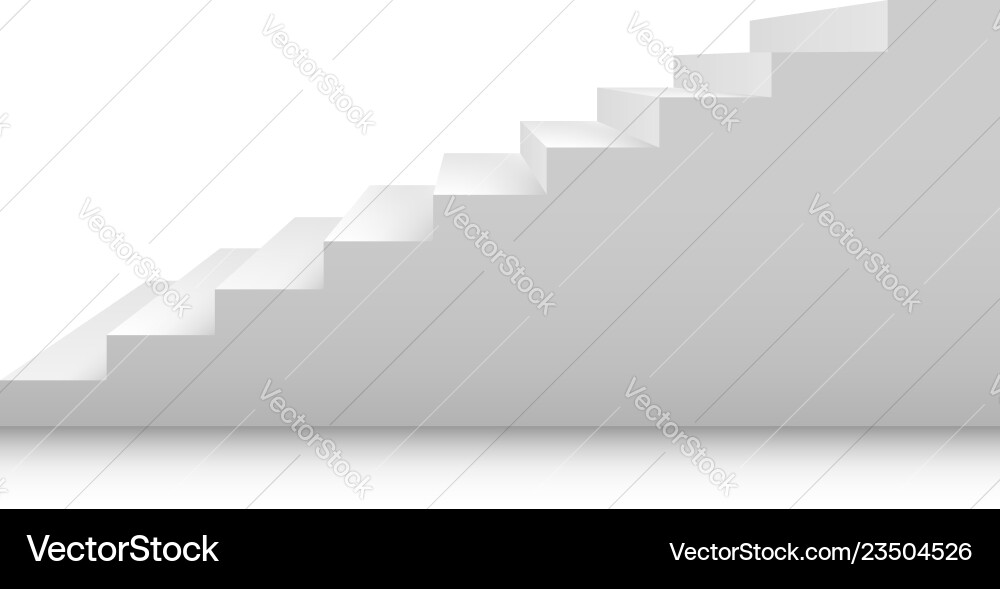 White stairs template set interior staircases Vector Image