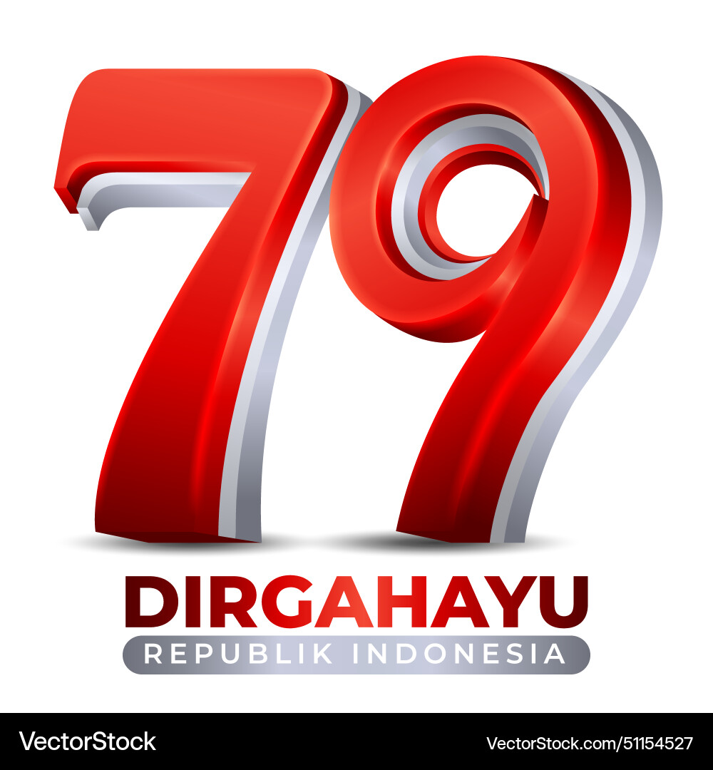 79th indonesia independence day Royalty Free Vector Image