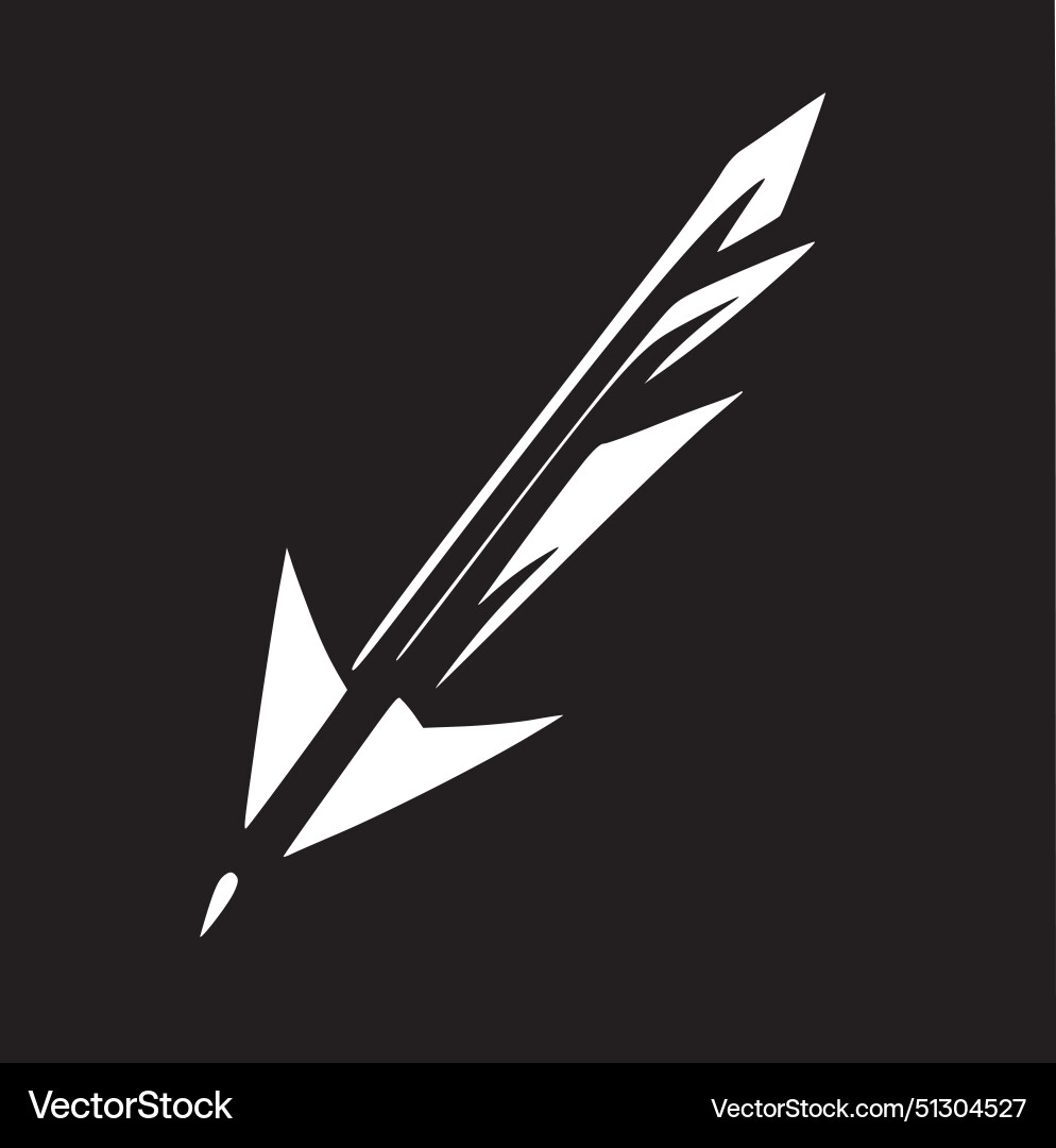 Arrow - minimalist and flat logo Royalty Free Vector Image