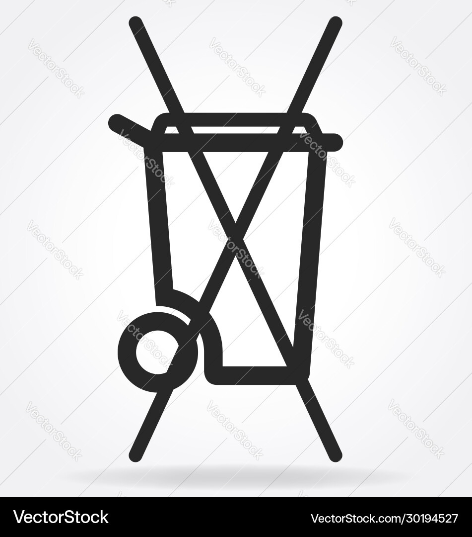 Entsorgen Sie nicht in bin Symbol Lizenzfreies Vektorbild