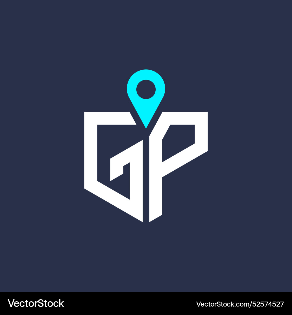 Gp location logo design for recruitment Royalty Free Vector
