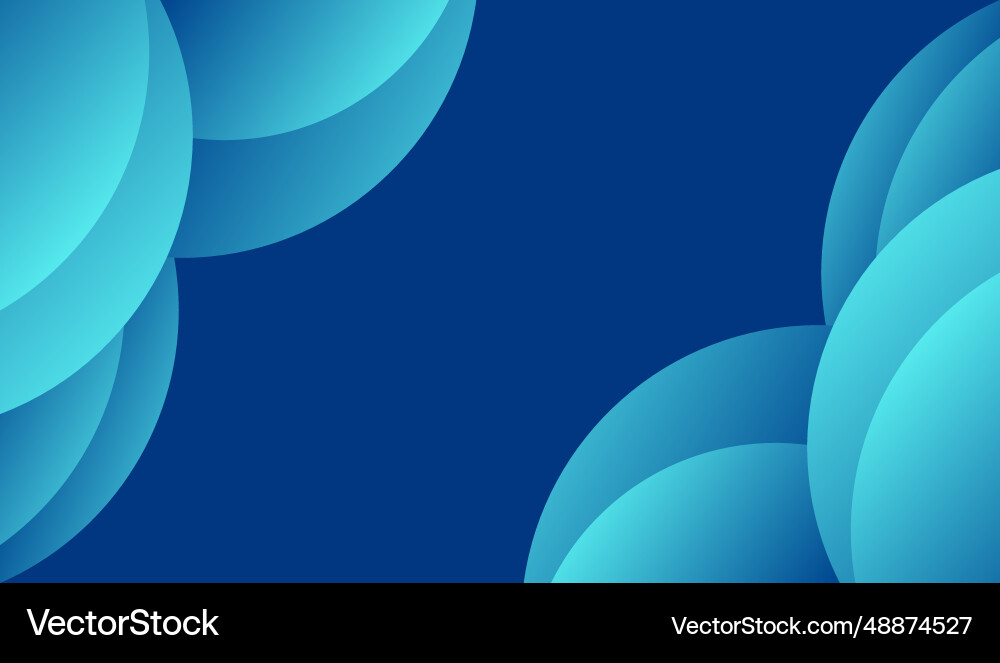 Gradient blue background modern design round Vector Image