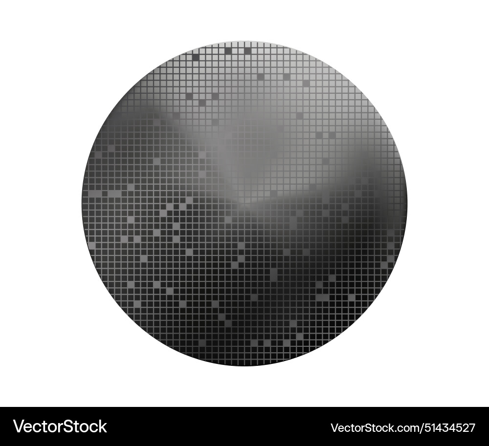 Gray silicone poly crystalline wafer Royalty Free Vector