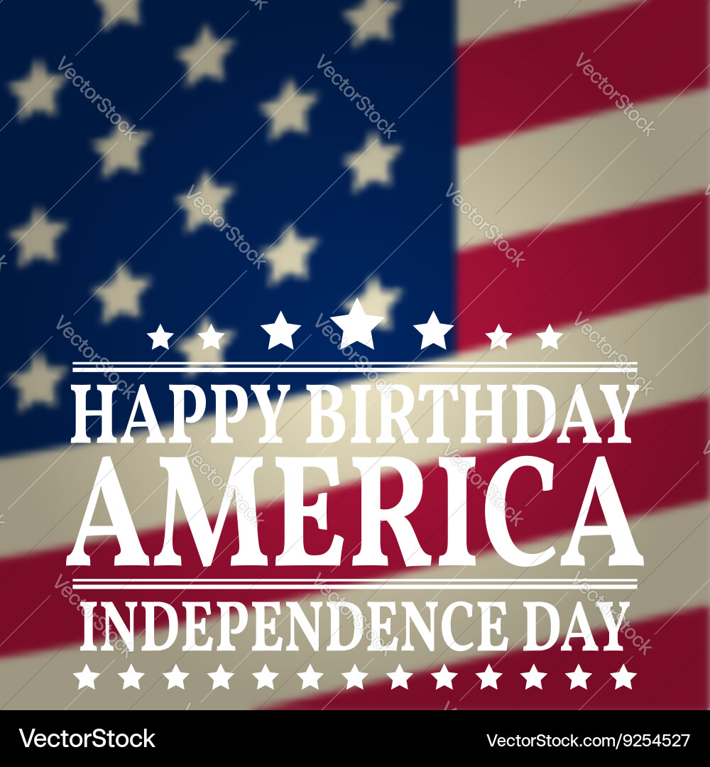 Happy birthday america Royalty Free Vector Image