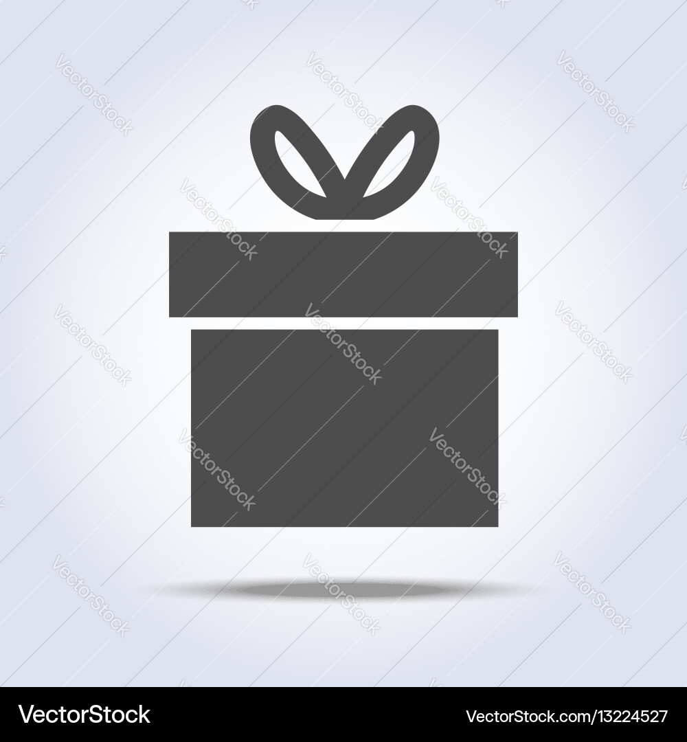 Icon of present box Royalty Free Vector Image - VectorStock
