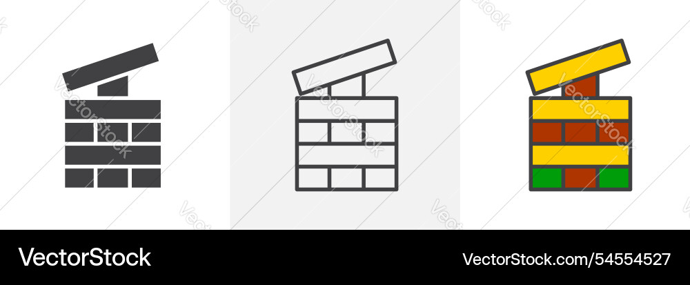Jenga icon Royalty Free Vector Image - VectorStock