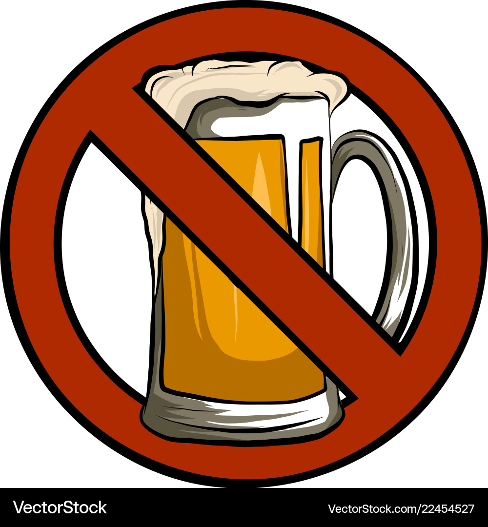 No beer sign isolated Royalty Free Vector Image