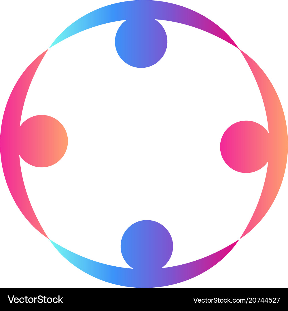 People holding hands logo template union icon Vector Image