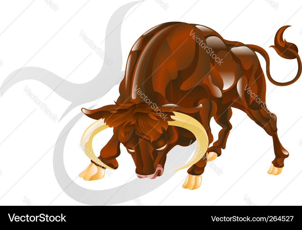 Taurus the bull star sign Royalty Free Vector Image