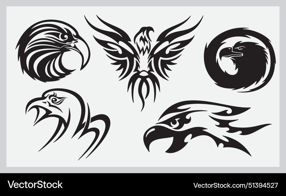 Tribal eagles Royalty Free Vector Image - VectorStock