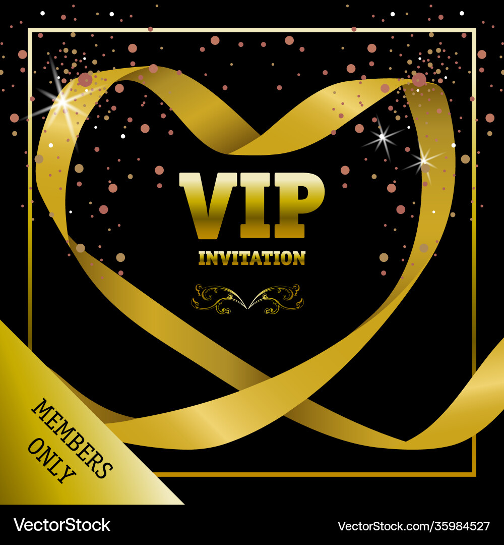 Vip invitation members only banner design Vector Image