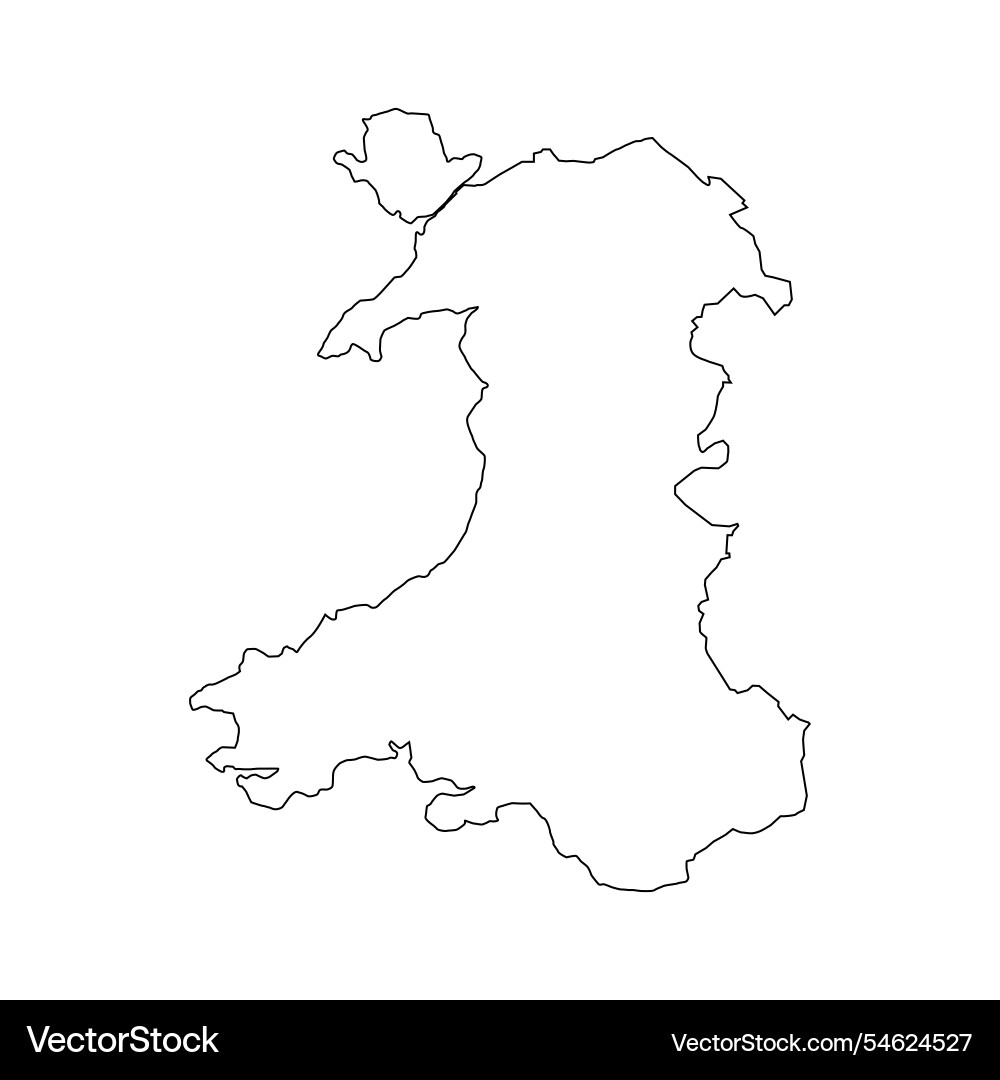 Wales map icon Royalty Free Vector Image - VectorStock