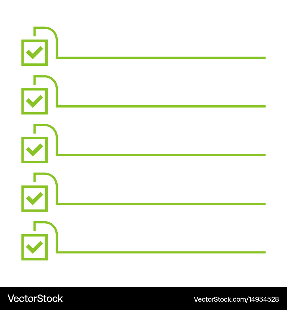 Checklist with Boxes Royalty Free Vector Image