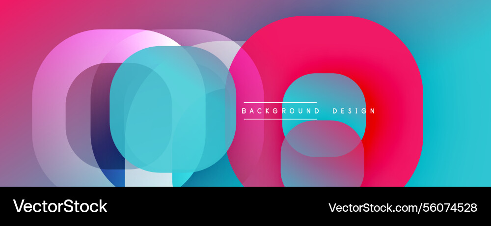 Circular abstract design with overlapping Vector Image