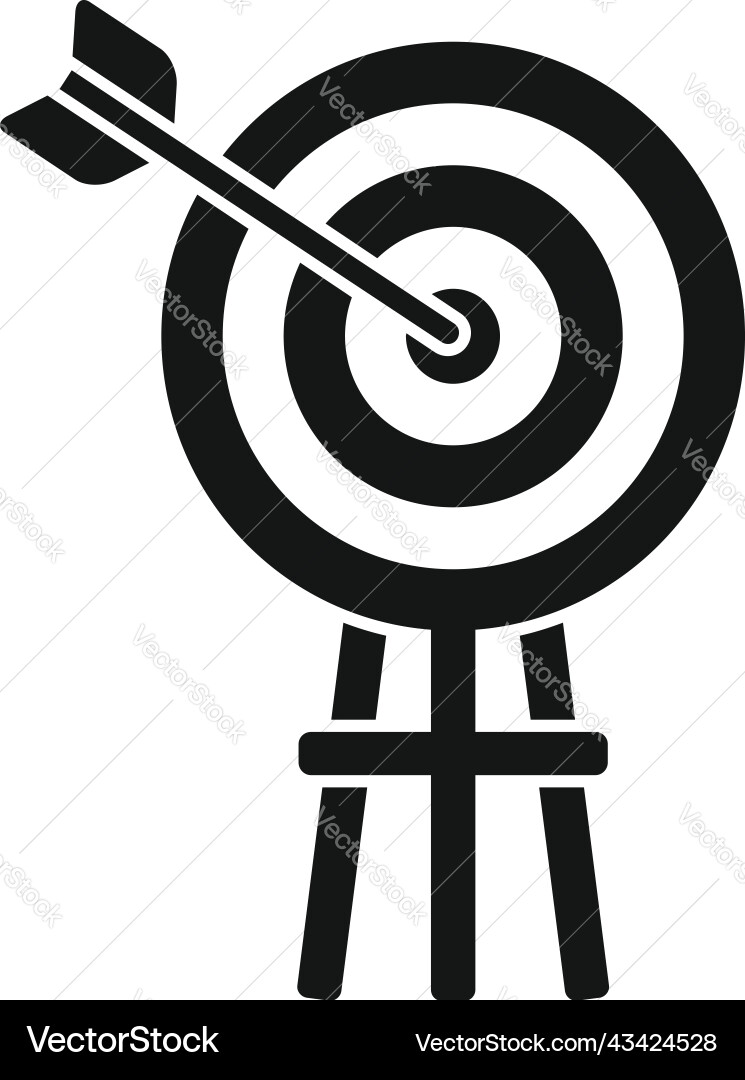 Eco target icon simple sustainable Royalty Free Vector Image