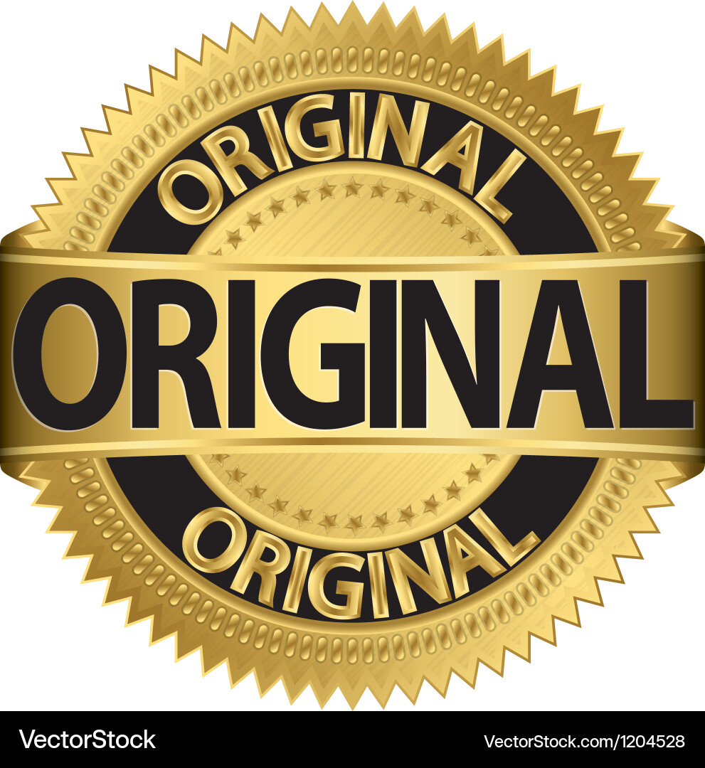 Original label Royalty Free Vector Image - VectorStock