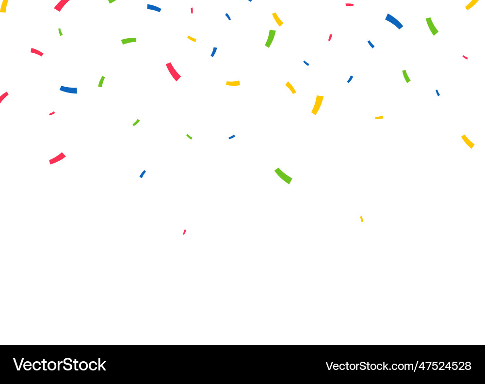 Party background colorful confetti isolated Vector Image