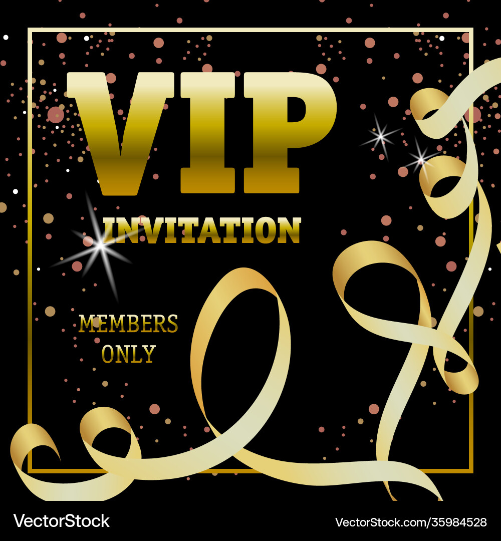 Vip invitation members only banner design Vector Image