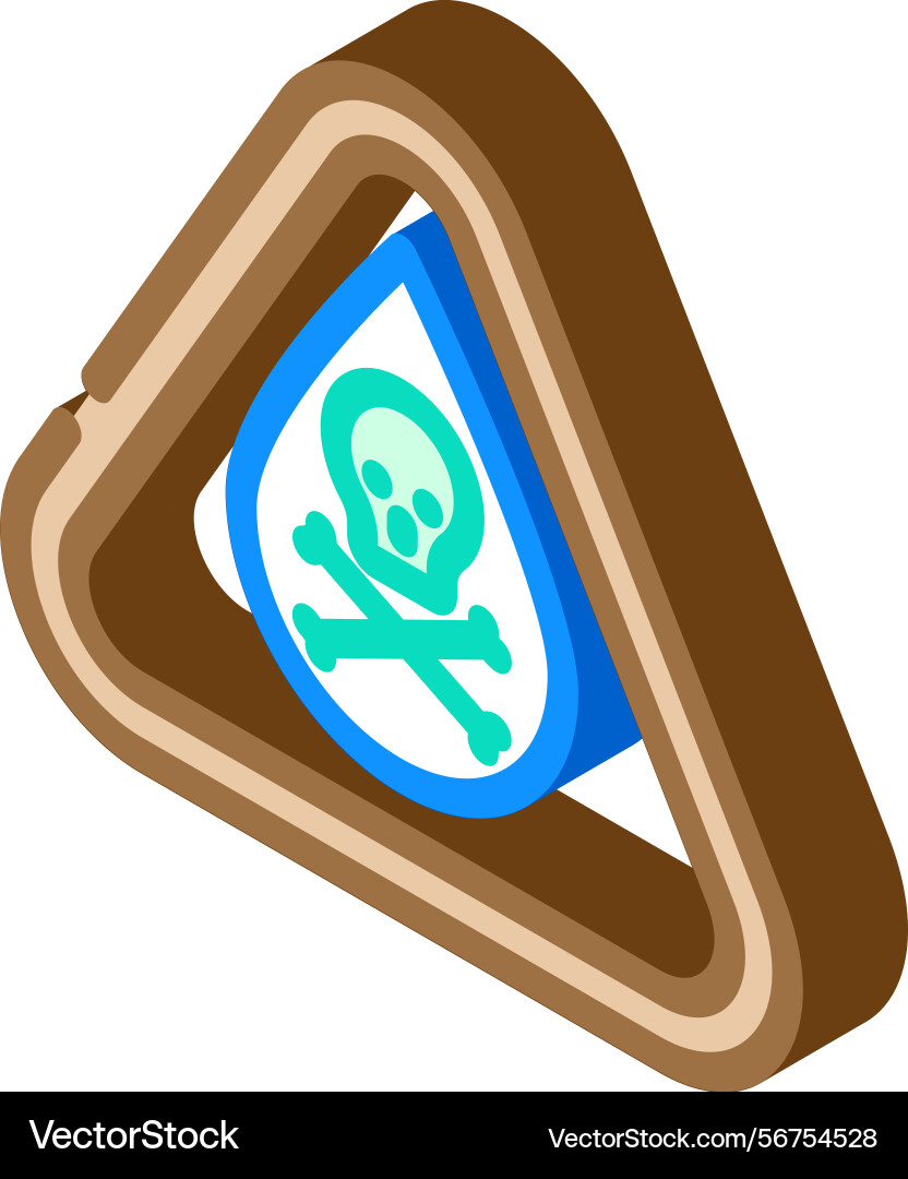 Warning near contaminated water chemical pollution