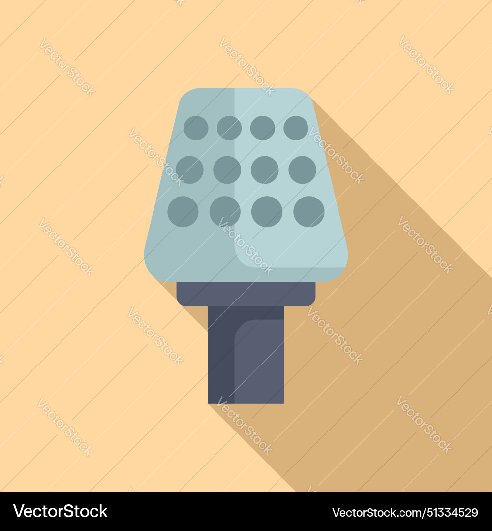 Cartoon microphone icon on beige background Vector Image