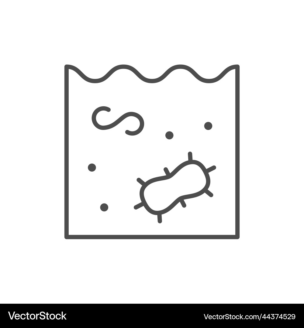 Dirty water line outline icon Royalty Free Vector Image