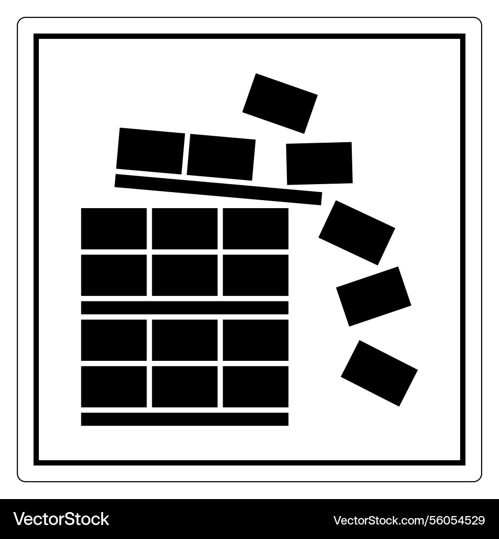 Hazard sign featuring unstable load warning Vector Image