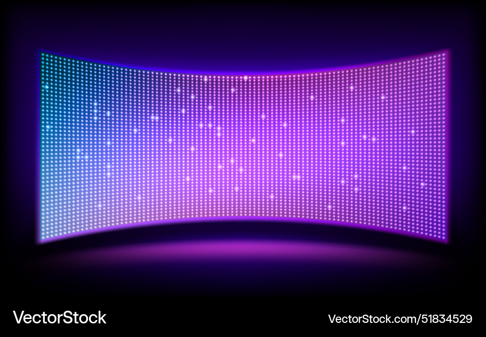 Led projection screen lcd tv show stage light Vector Image