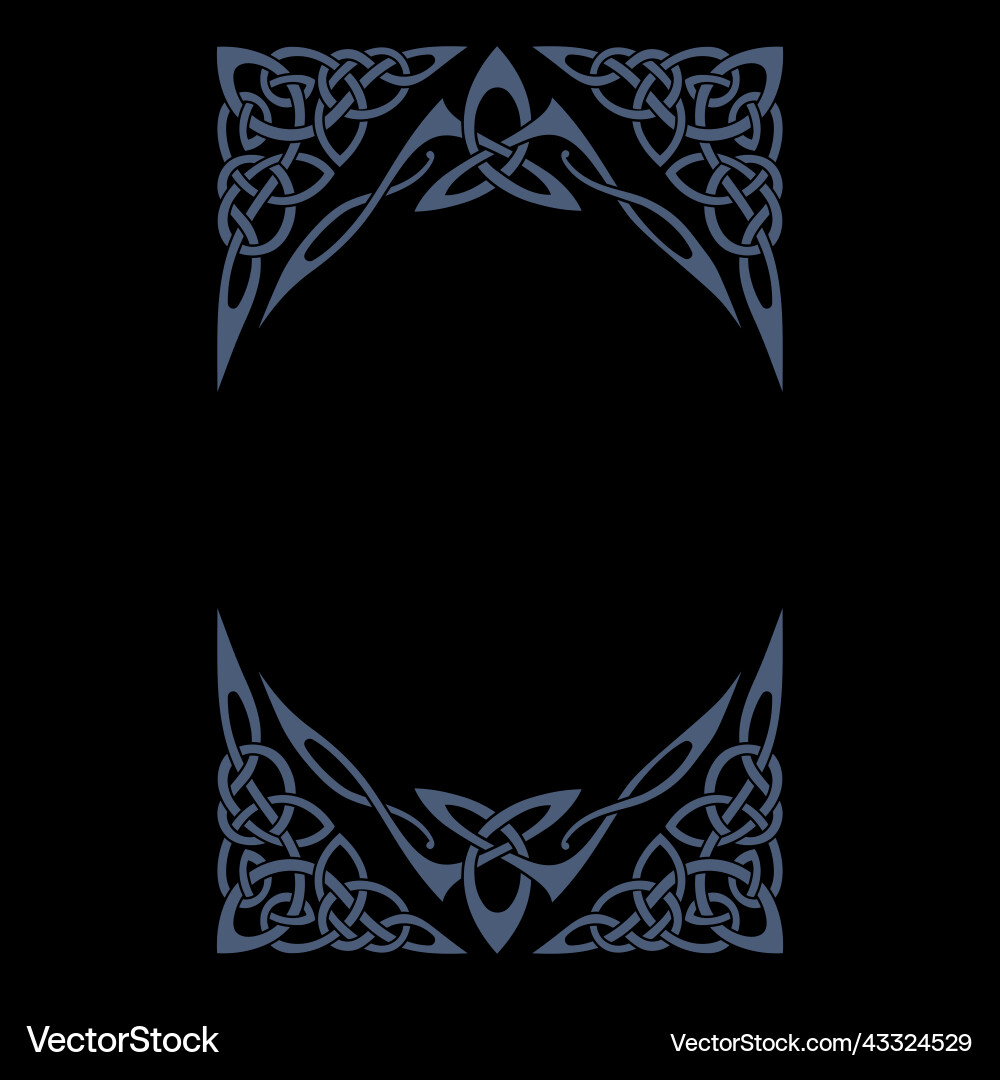 Scandinavian viking design frame in ancient Vector Image
