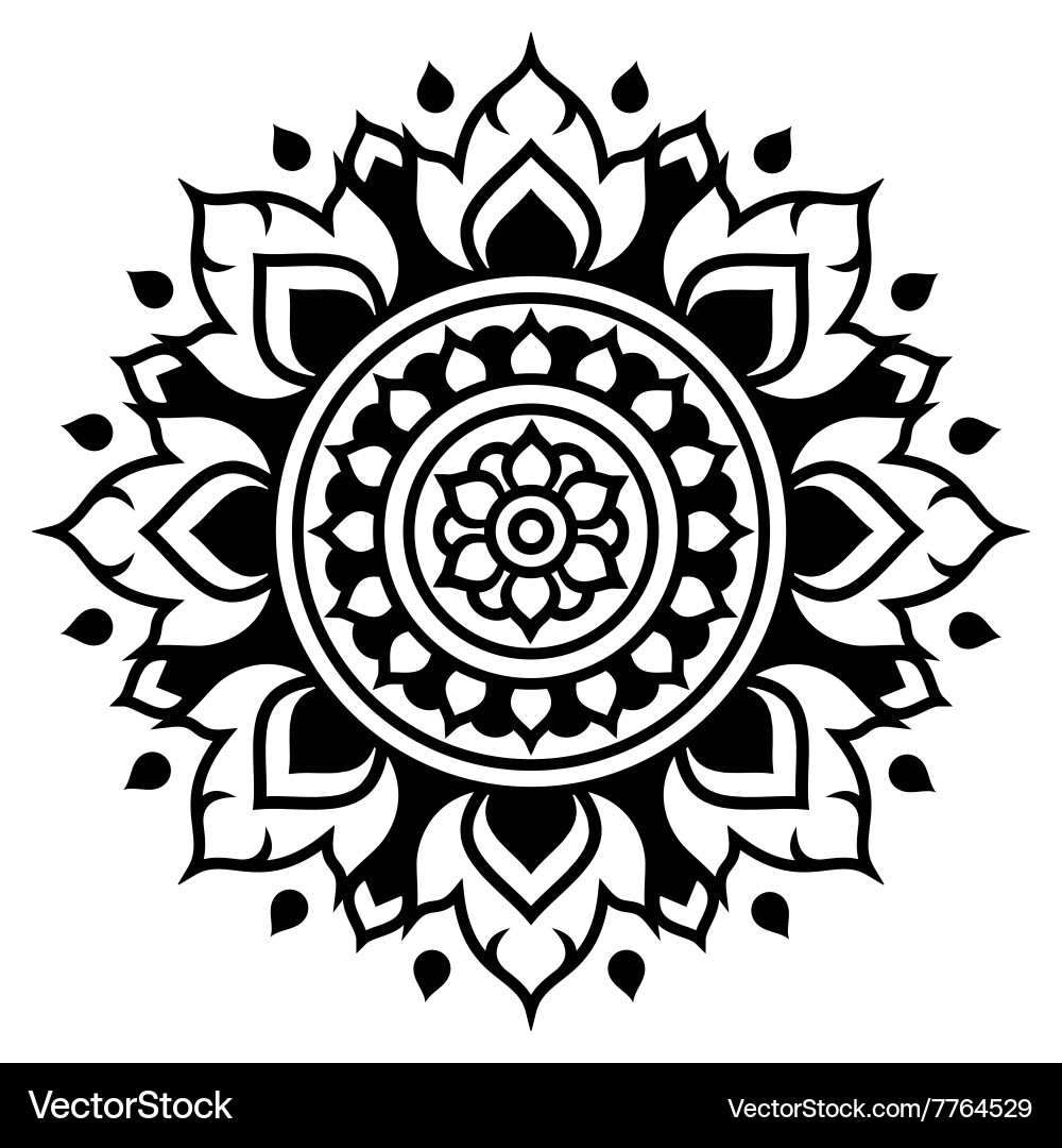 Thai art pattern traditional design form thailand Vector Image
