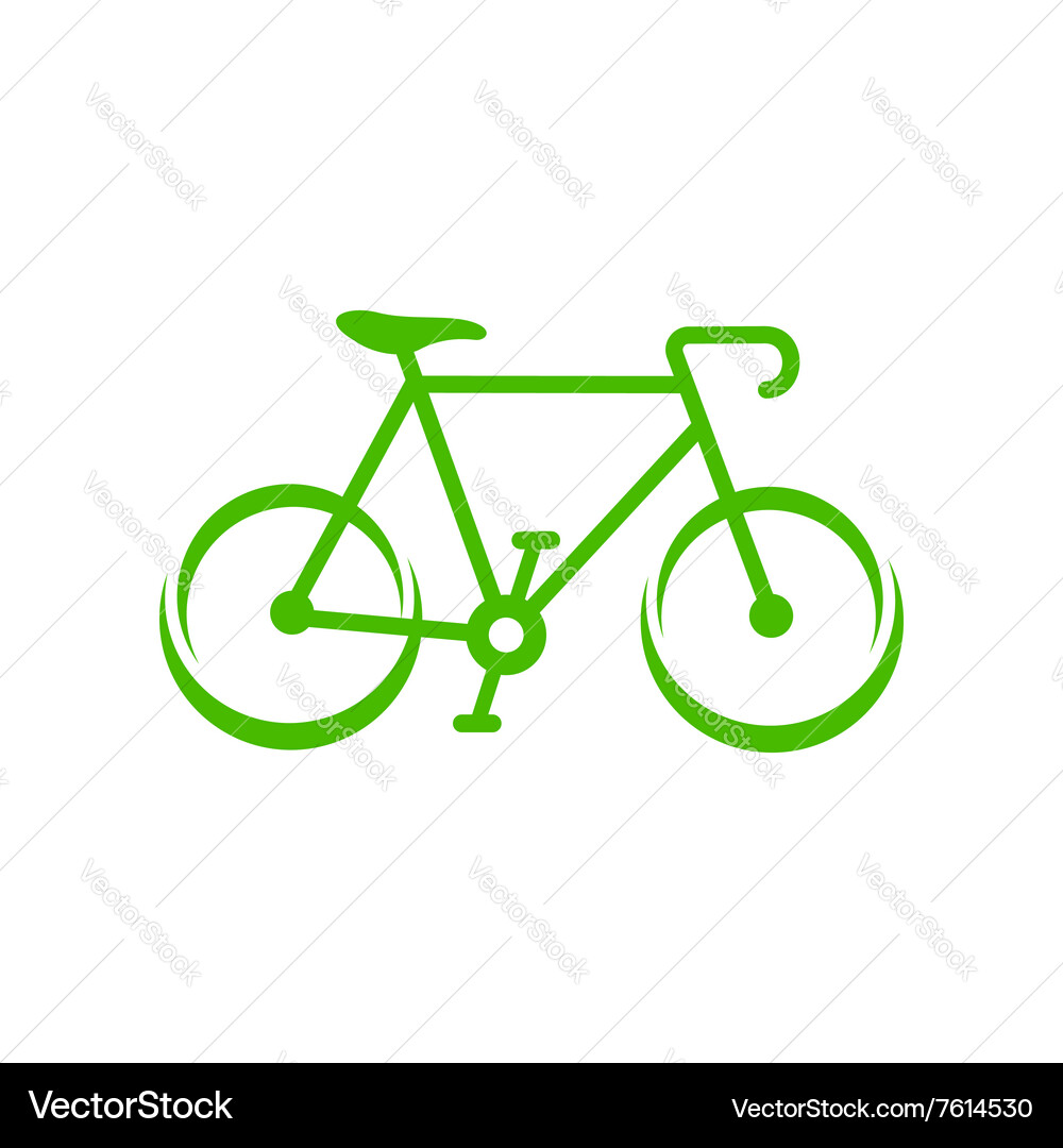 Green bicycle icon simple style Royalty Free Vector Image