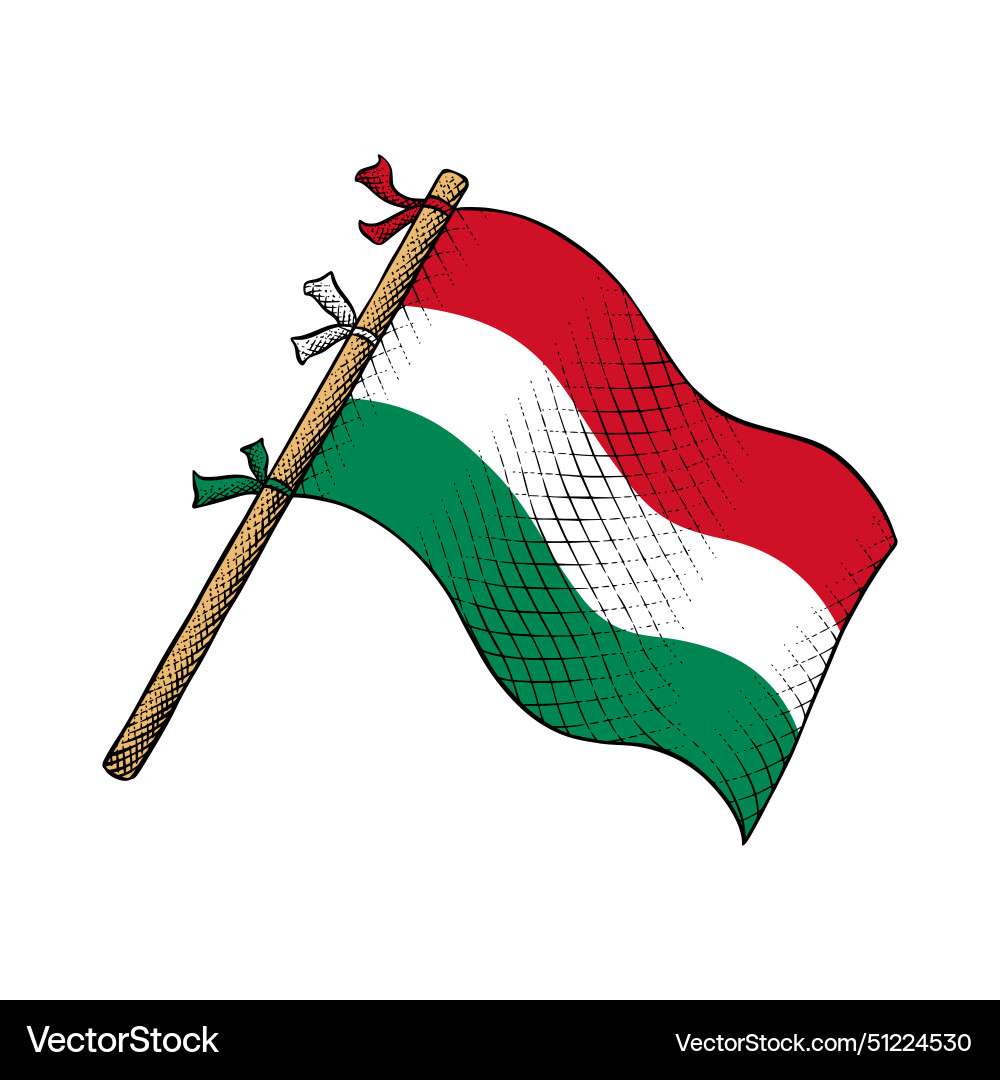 Hungary flag Royalty Free Vector Image - VectorStock
