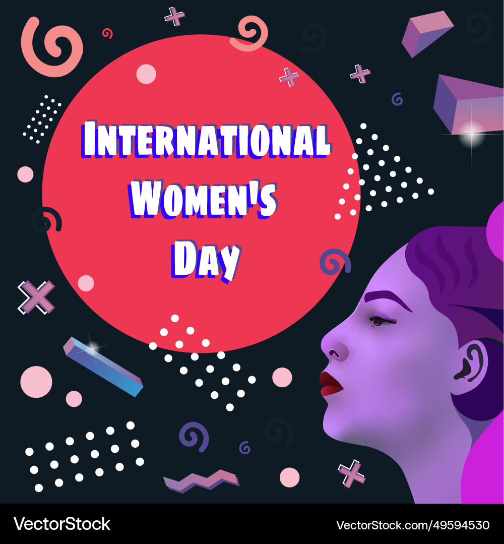International womens day banner design Royalty Free Vector