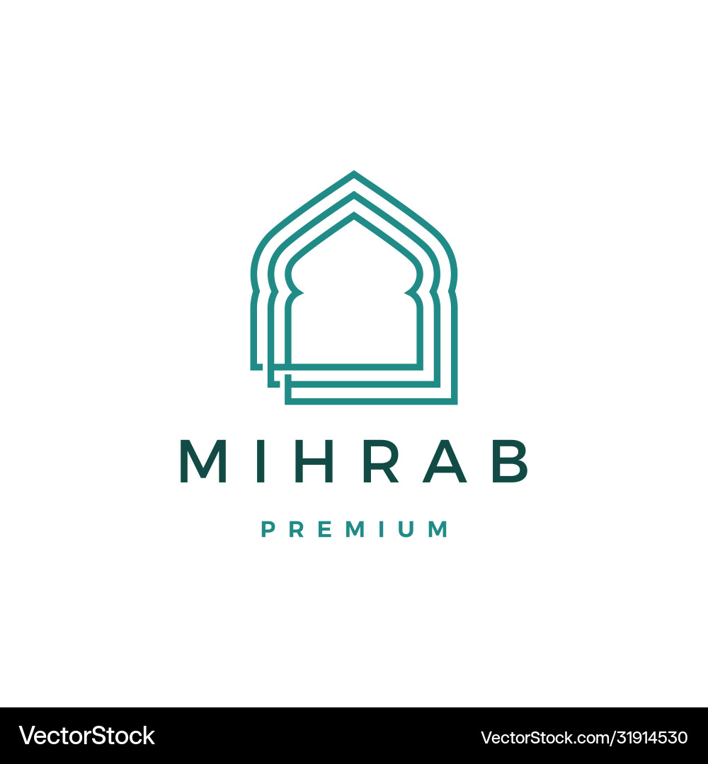 Mihrab logo icon Royalty Free Vector Image - VectorStock