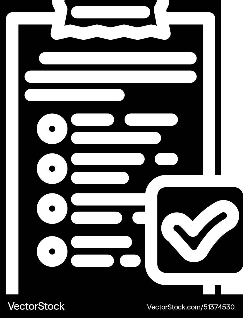 Regulatory compliance business process glyph icon Vector Image