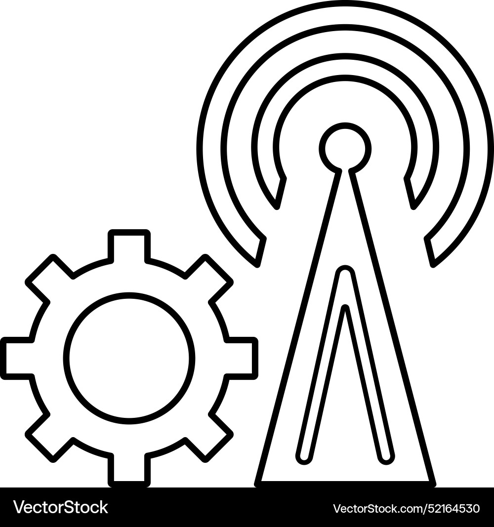 Telecommunication industry icon outline Royalty Free Vector