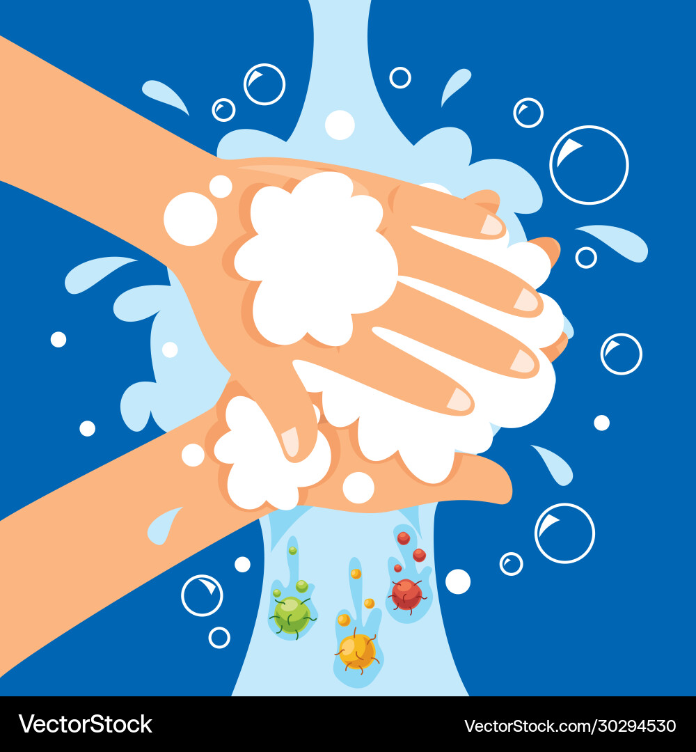 Washing hands Royalty Free Vector Image - VectorStock