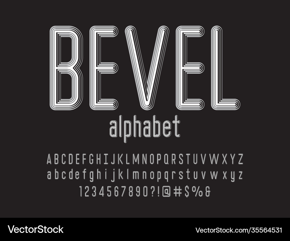Abstract font Royalty Free Vector Image - VectorStock