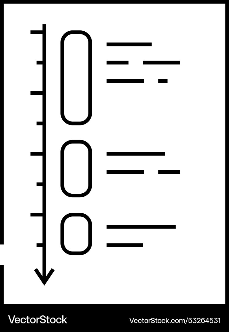 Deep work time management line icon Royalty Free Vector