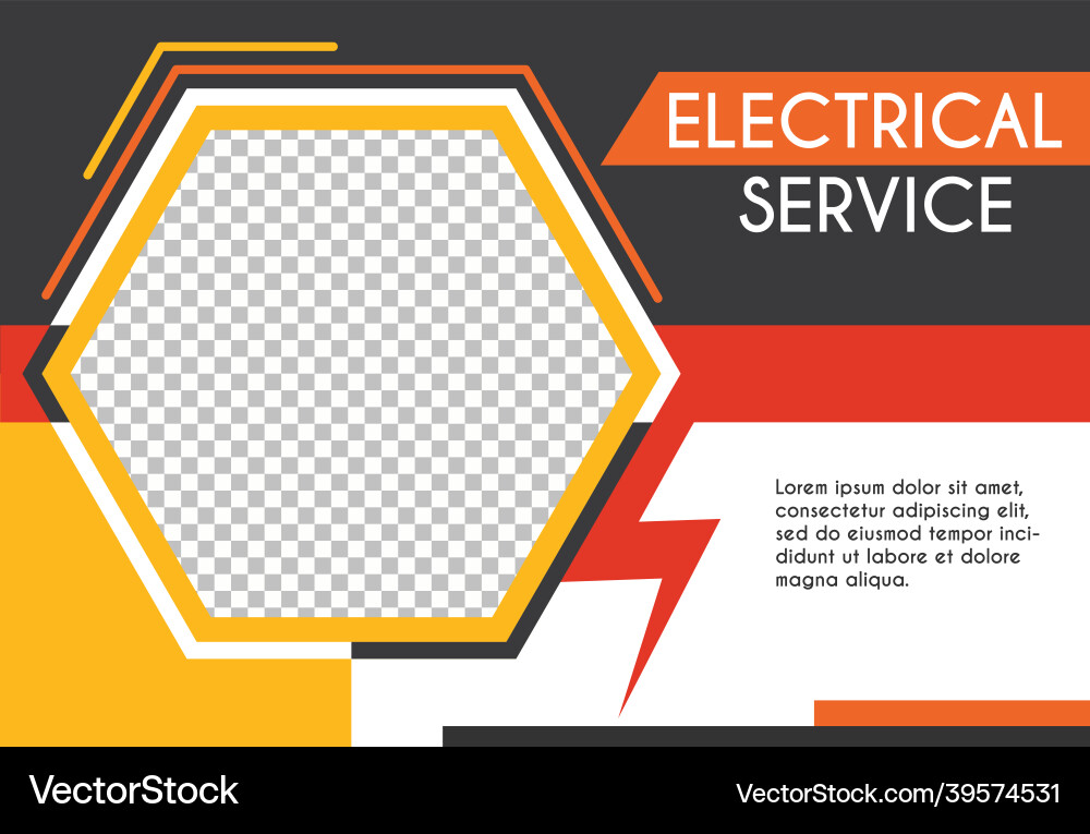 Electrical service banner Royalty Free Vector Image