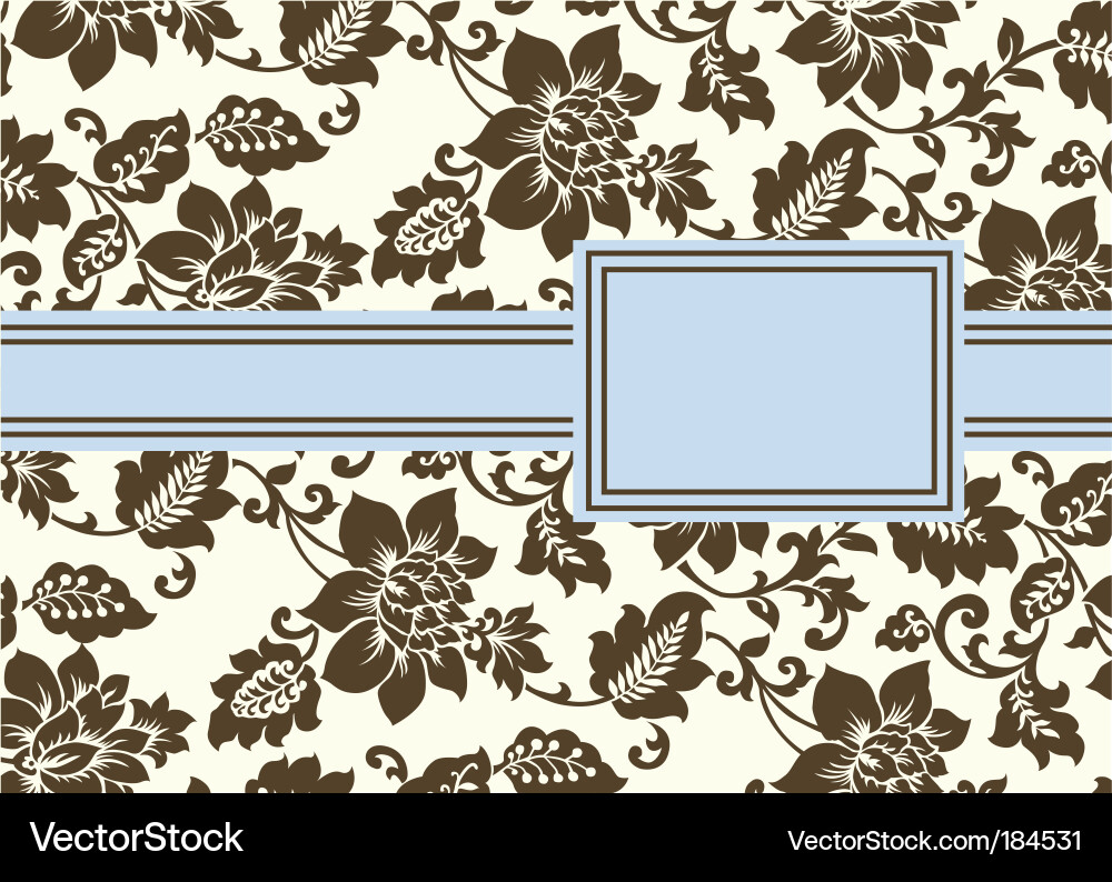 Floral pattern and frame Royalty Free Vector Image