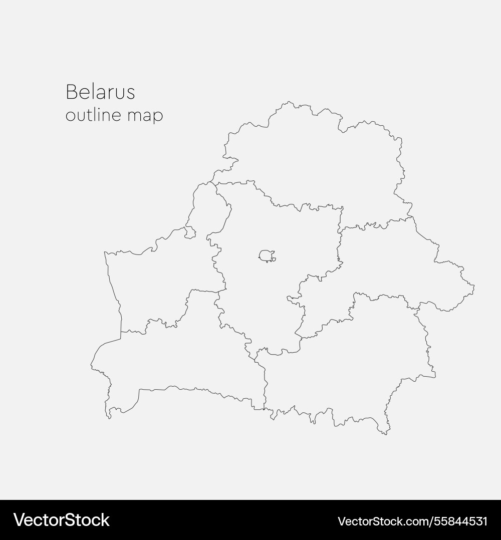 Map country belarus divided on regions Royalty Free Vector