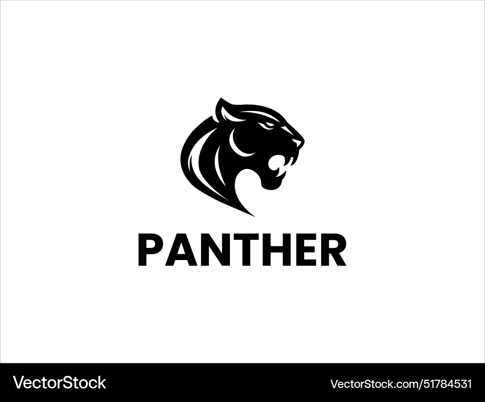 Panther logo templatepanther minimalist Royalty Free Vector