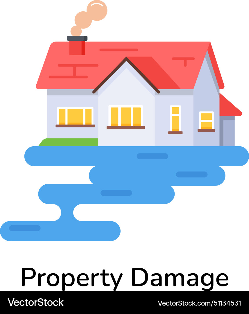 Property damage Royalty Free Vector Image - VectorStock