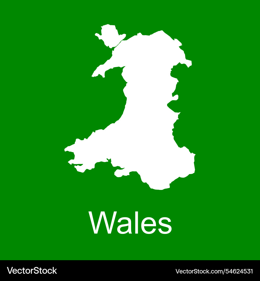Wales map icon Royalty Free Vector Image - VectorStock