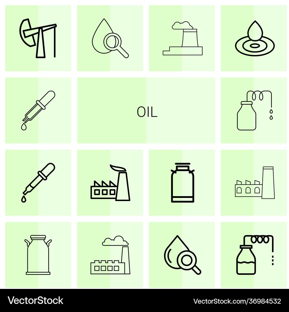 14 oil icons Royalty Free Vector Image - VectorStock