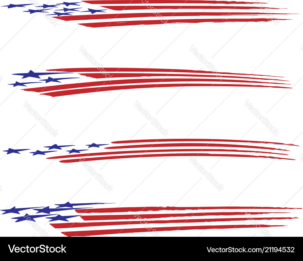 American Flag Vehicle Decals Royalty Free Vector Image