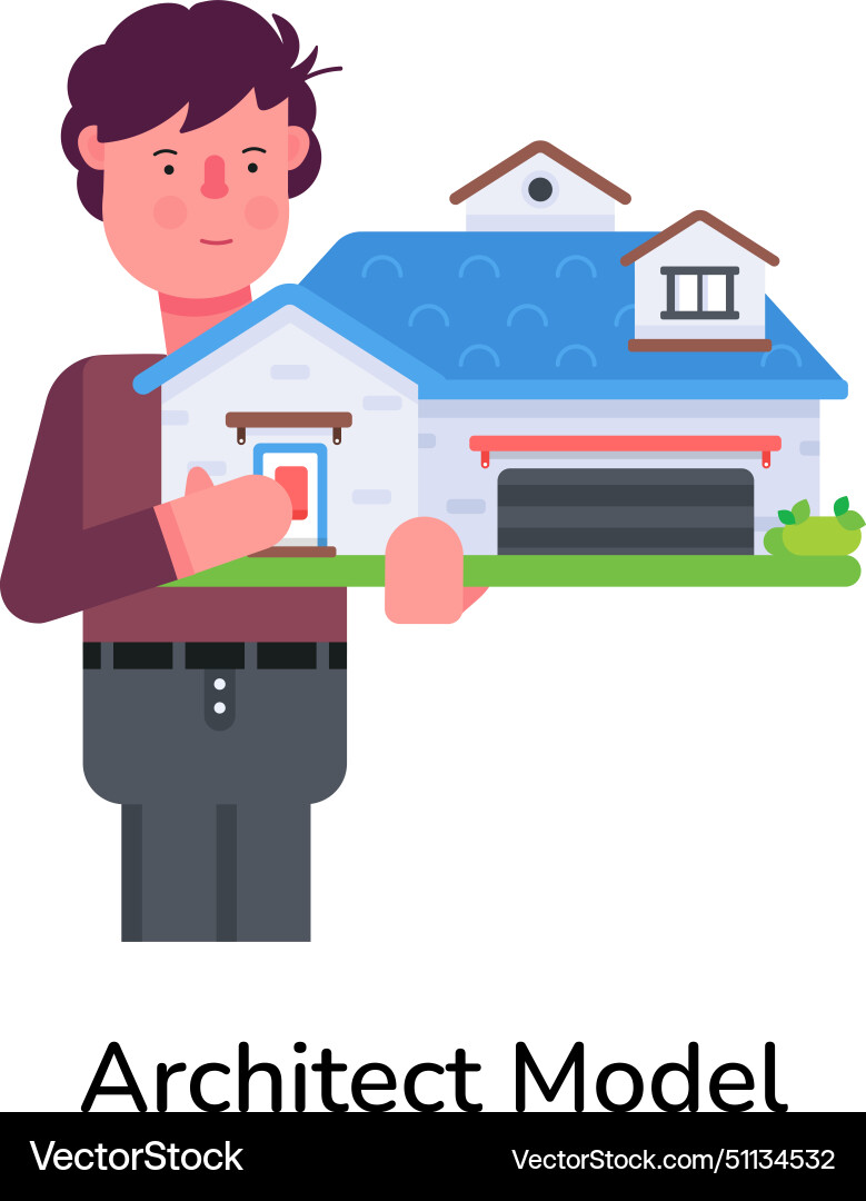 Architect model Royalty Free Vector Image - VectorStock